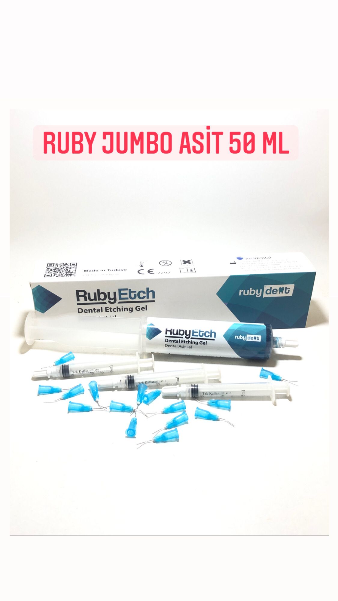 RUBYETCH RUBYDENT ETCHİNG %37 FOSFORİK GEL DENTAL ASİT JEL 50 ML JUMBO